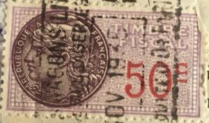 Stamp: Timbre fiscal (France: Revenue Stamps(Timbre Fiscal) Yt:FR FI67