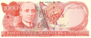 Banknote: 1,000 Colones (Costa Rica(1993-2007 Issue) Wor:P-264b