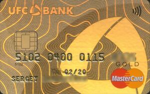 Bank Card: UFC Bank Logo Gold (UFC Bank, RussiaCol:RU-MC-1680.01