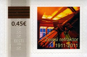 Stamp: Zeiss Refracting Telescope. Zeissi refraktor (Estonia ...