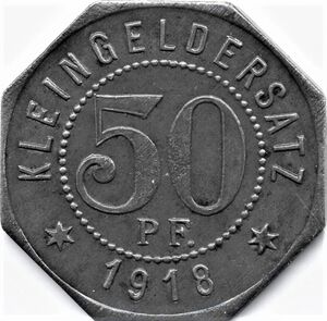 Coin: 50 Pfennig (Germany, Empire) (Mergentheim Notgeld) Wal:f330.5
