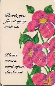 Hotel Card: Thank you for staying with us (Kustom Key Inc (Manufacturer ...