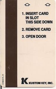 Hotel Card: Thank you for staying with us (Kustom Key Inc (Manufacturer ...