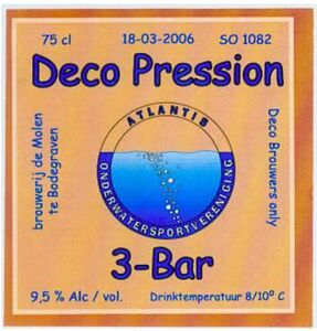 Etiqueta de bebida: Deco Pression (Brouwerij de Molen, Países BajosCol ...