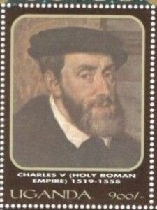 Stamp: Charles V, Holy Roman Empire (Uganda(Monarchs) Mi:UG 2274,Sn:UG ...