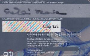 Tarjeta de Banco: Citi Life (CITI Bank, Hungría) Col:HU-MC-0069