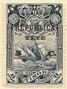 Stamp: Vasco da Gama (Tete(Timor stamps overprinted REPUBLICA) Mi:PT-TT ...