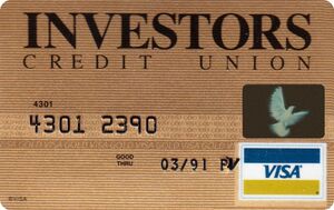 Bank Card: Investors CU Gold Visa (Investors Credit Union, United ...