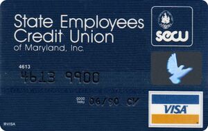 Bank Card: SECU of MD Visa (State Employees Credit Union of Maryland ...