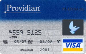 Bank Card: Providian Platinum Visa (Providian National Bank (United ...