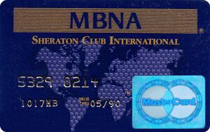 Bank Card: MBNA Sheraton Club International (MBNA America Bank, United ...