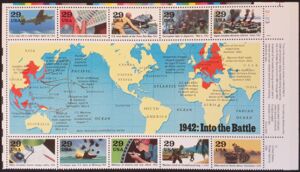 Stamp: World War II Events of 1942 Souvenir Sheet (United States of ...
