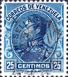 Stamp: Simón Bolívar (Venezuela(Stamps of 1899 Overprinted in Black) Mi:VE 63,Sn:VE 152,Yt:VE 67 ...