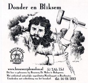 Drink Label: Donder & Bliksem (Brouwerij de Molen, NetherlandsCol:NL ...