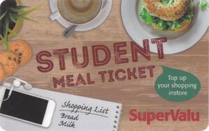 กิ๊ฟการ์ด: Student Meal Ticket (SuperValu, ไอร์แลนด์(Meal Ticket) Col ...