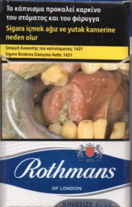 Cigarette Pack: Rothmans Kingsize Blue (CyprusCol:CY-CT-0059