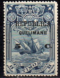 Stamp: Vasco da Gama (Quelimane(Timor stamps overprinted REPUBLICA) Mi ...