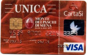 Bank Card: Visa Classic "Unica" (Banca Monte dei Paschi di Siena ...