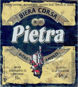 Drink Label: Pietra A biera corsa (Brasserie Pietra, FranceCol:FR-BEER ...