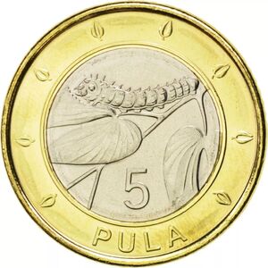Moneda: 5 Pula (Botswana) (1976~Actualidad - Circulación (Pula)) WCC:km37
