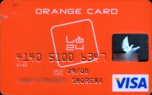 Bank Card: Orange Card (Bank Of Georgia, GeorgiaCol:GE-VI-0005.01