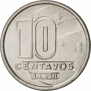Moneda: 10 Centavos (Brasil(1989~1990 - Cruzado Nuevo) WCC:km613,Col:BR ...