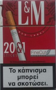 Paquete de Cigarrillos: L&M Red Label 21 (Grecia(L&M Red Label 21) Col ...