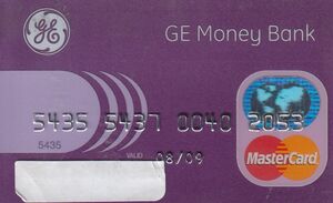 Bank Card: GE Money Bank (GE Capital Bank, Czech RepublicCol:CZ-MC-0223