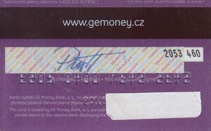 Bank Card: GE Money Bank (GE Capital Bank, Czech RepublicCol:CZ-MC-0223