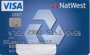 Bank Card: NatWest Visa (National Westminster Bank, United Kingdom of ...
