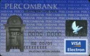 Bank Card: Percombank Debit Card (Percombank, UkraineCol:UA-VE-0126