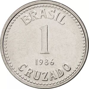 Moneda: 1 Cruzado (Brasil(1986~1989 - Cruzado) WCC:km605