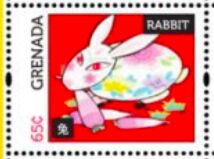 Stamp: Rabbit (Grenada(Lunar New Year-Calendar) Mi:GD 6439,Sn:GD 3838d