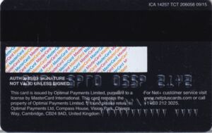 Bank Card: Net+ (Optimal Payments Limited, United Kingdom of Great ...