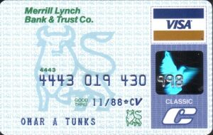 Bank Card: Merrill Lynch (Merrill Lynch Bank, United States of America ...