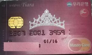 Bank Card: Tiara (Woori Bank, Korea, SouthCol:KR-MC-0040