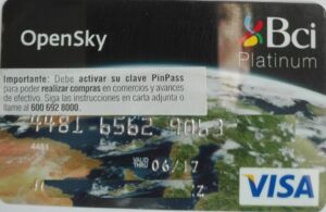 Bank Card: Open Sky Visa Platinum (Banco de Credito e Inversiones ...