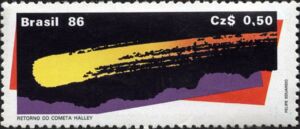 Stamp: Return of Halley's Comet (BrazilMi:BR 2167,Sn:BR 2043,Yt:BR 1789 ...