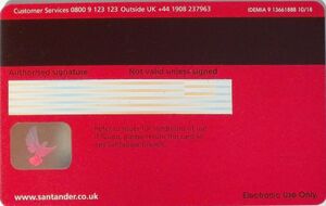 Bank Card: Santander Top-up Debit Card (Santander, United Kingdom of ...