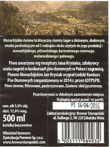 Drink Label: Monachijskie (Browar Staropolski Zduńska Wola, PolandCol ...