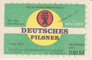 Drink Label: Deutsches Pilsner (Brauerei Biesenthal, Germany ...