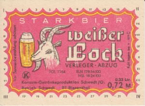 Drink Label: Weisser Bock Starkbier (Brauerei Biesenthal, Germany ...