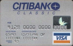 Bank Card: Citibank (Citibank, CanadaCol:CA-VI-0011
