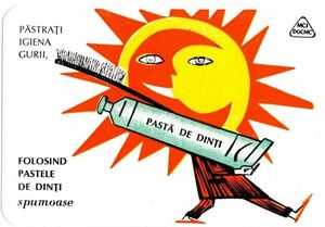 Pocket Calendar: Toothpaste (Romania(Advertising) Col:RO-1966-Adv-002.01