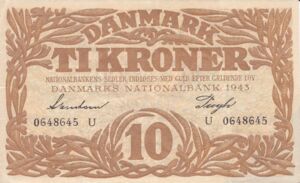Banknote: 10 Kroner (Denmark(1937-1946 Issue) Wor:P-31o.2