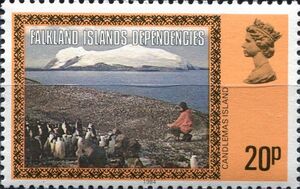 Stamp: Candlemas Island, Chinstrap Penguin (Pygoscelis antarcticus ...
