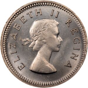 Coin: 3 Pence (Elizabeth II 1st portrait) (South Africa(1952~1960 - British Dominion - Elisabeth ...