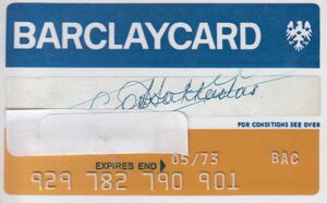 Bank Card: Barclaycard (05/73) (Barclays Bank, United Kingdom of Great ...