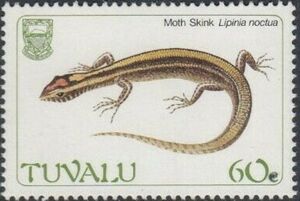 Stamp: Moth Skink (Lipinia noctua) (Tuvalu(Lizards (1986)) Mi:TV 385,Sn ...