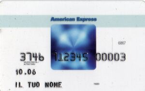 Bank Card: American Express - Specimen (American Express, ItalyCol:IT ...